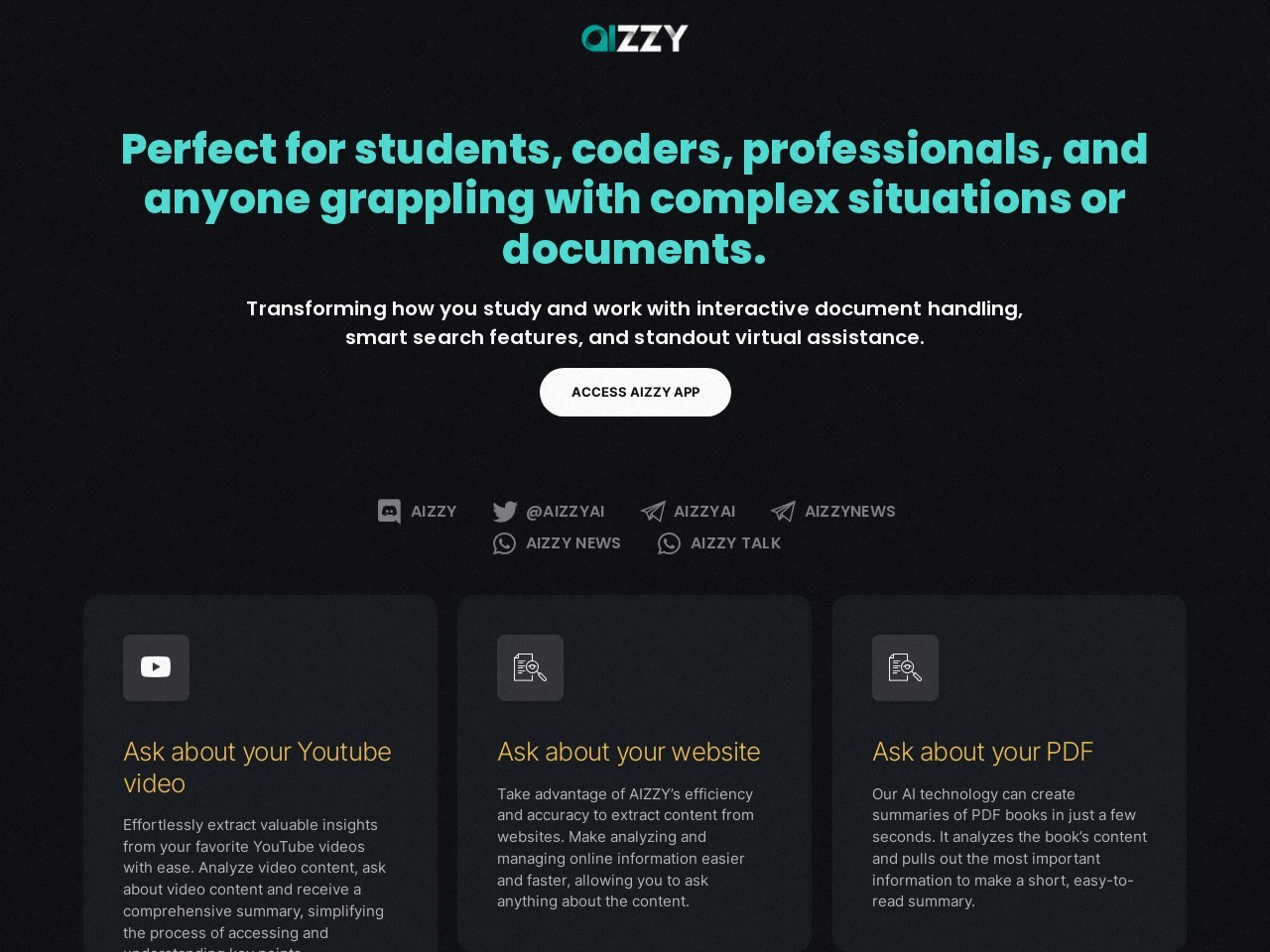 Aizzy.ai: Revolutionizing Business Efficiency with AI-Driven Digital Assistants - AI Fella