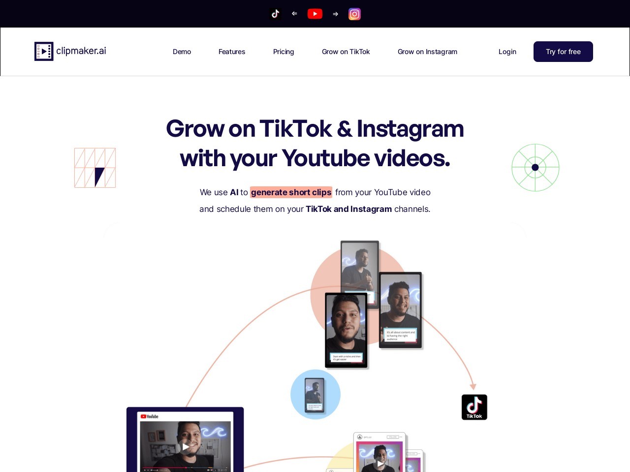 ClipMaker: The AI-Powered Video Clip Creator for TikTok and Instagram ...
