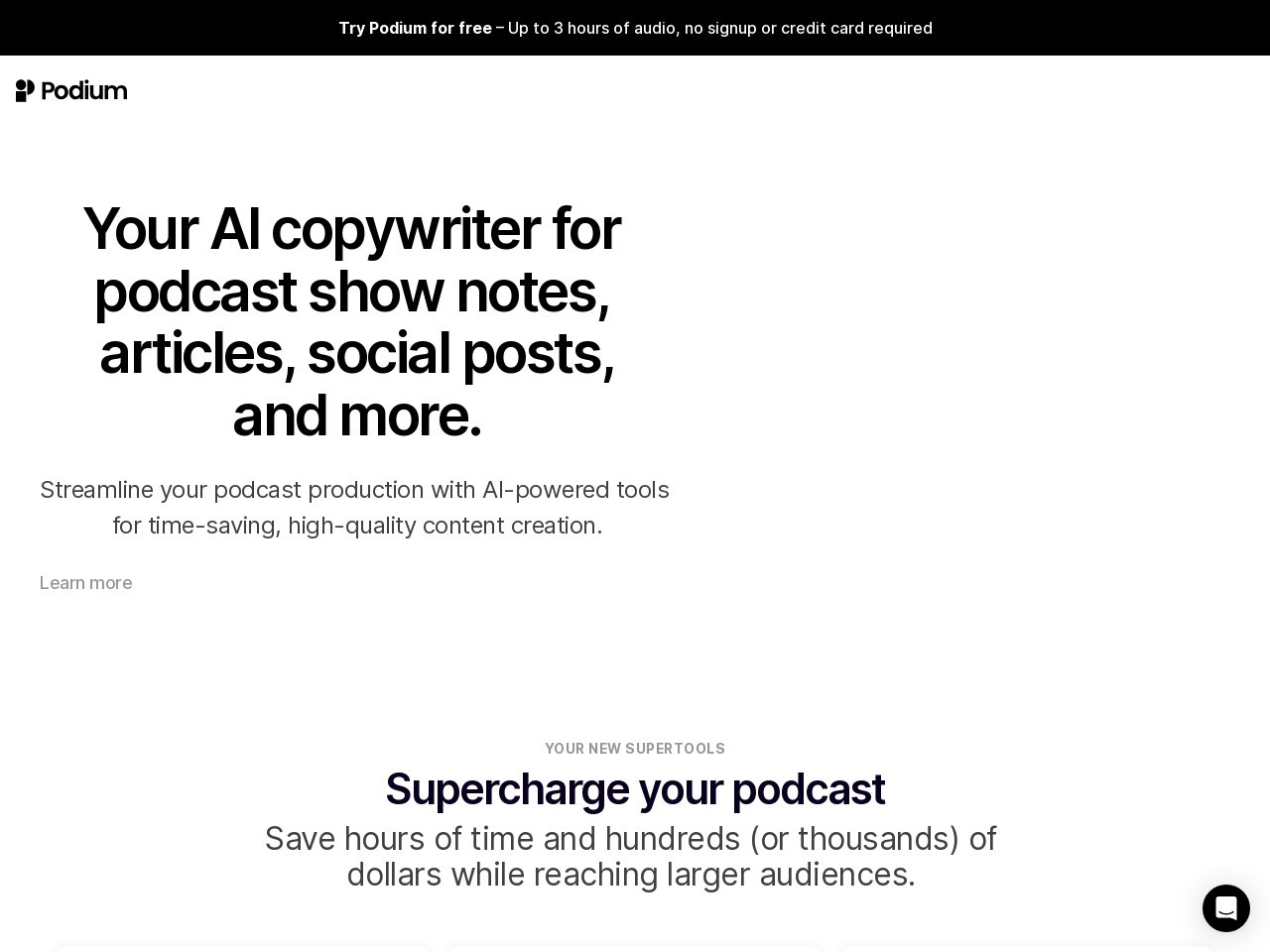 Podium: The Ultimate AI-Powered Tool for Podcast Post-Production and ...
